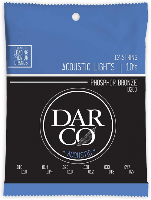 Martin D200 Darco Acoustic Light 92/8 Phosphor Bronze struny do gitary ...